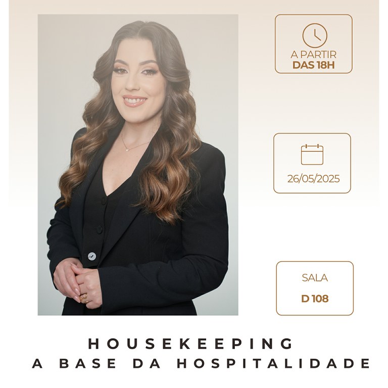 Aula aberta | Housekeeping — A Base da Hospitalidade, — Escola Superior ...